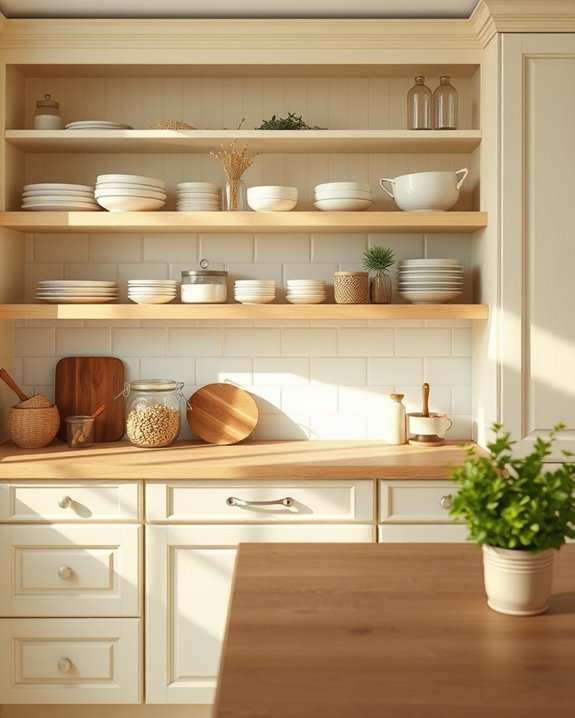 40 Beautiful Cream Colored Kitchen Cabinets Ideas to Soften Your Space ...
